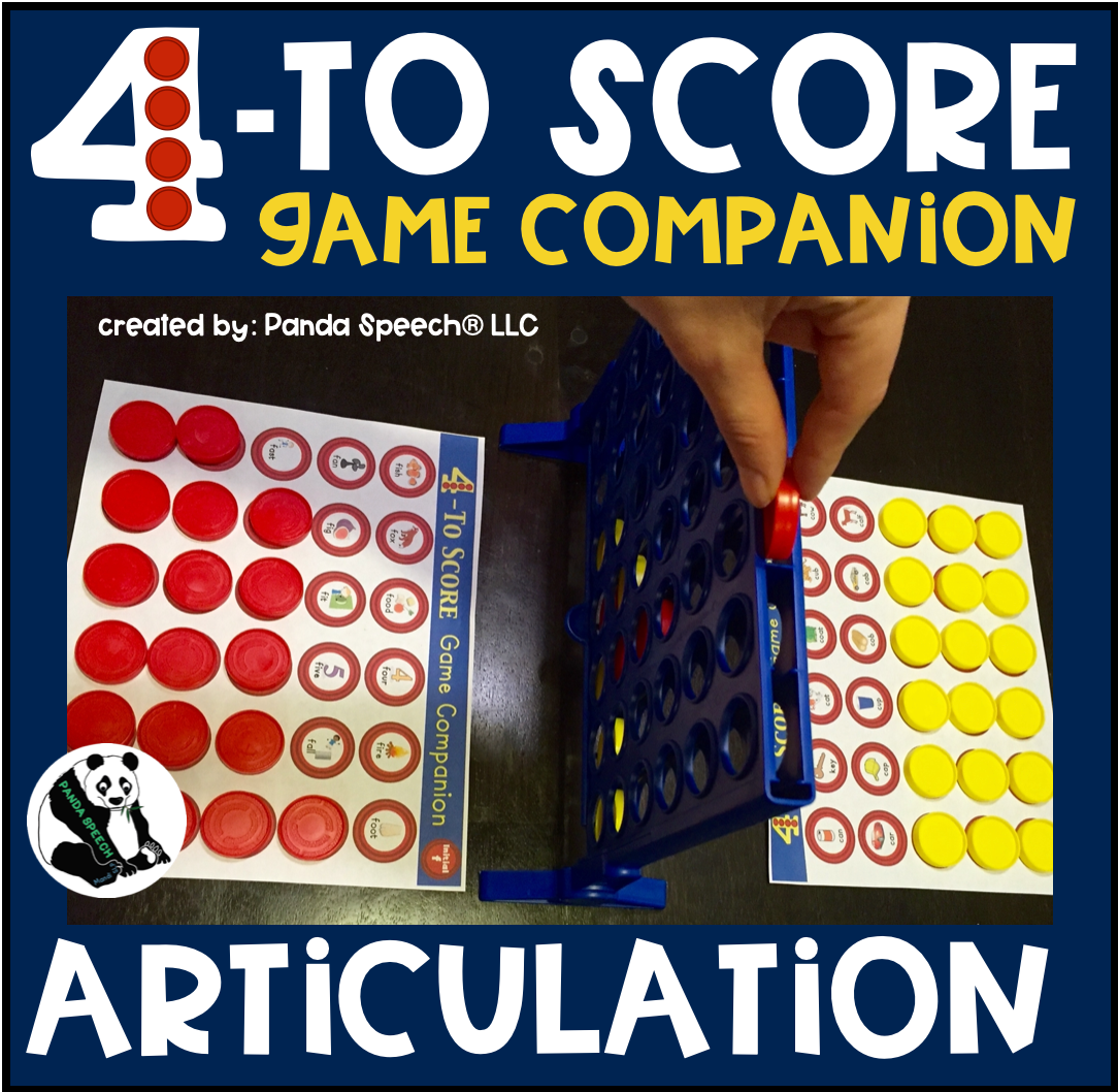 Four to Score Articulation ~ Speech Therapy Game Companion – Panda ...