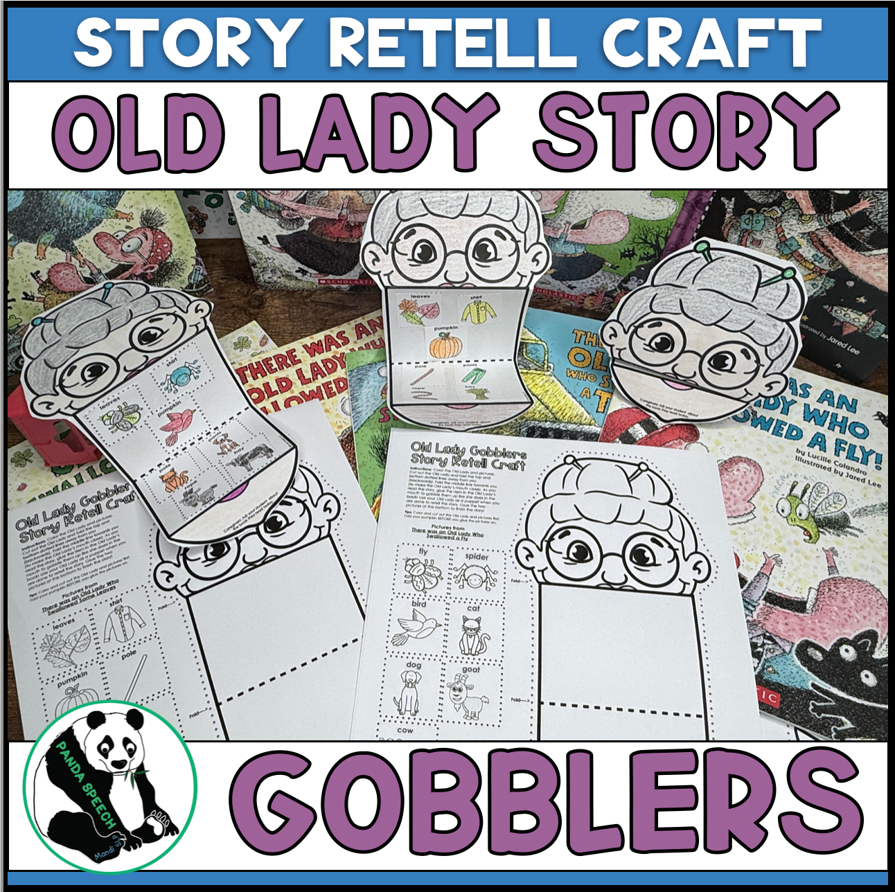 Old Lady Story Retell Gobblers ~ Story Companion – Panda Speech LLC