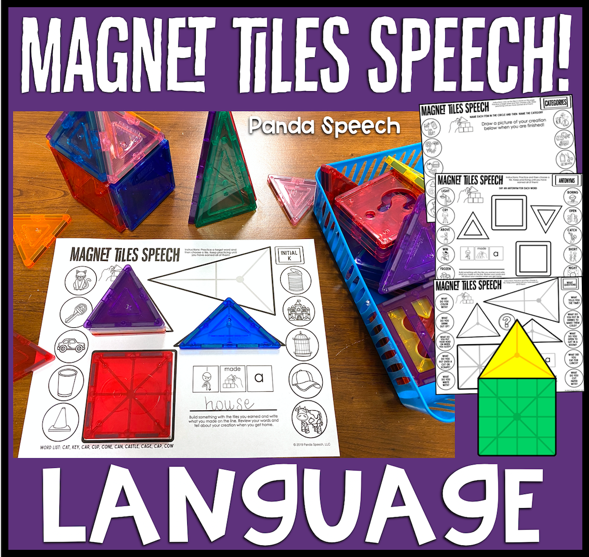 Magnet Tiles Speech Toy Companion for Language Skills – Panda Speech LLC