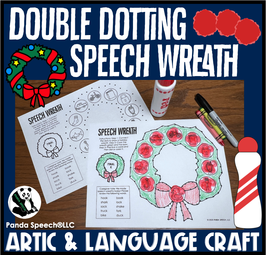 Double Dotting Speech Wreath ~ A Speech Therapy Art Activity – Panda ...