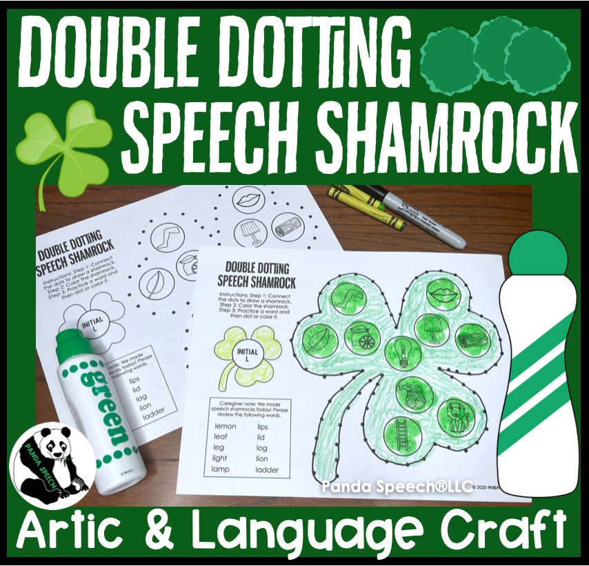 Double Dotting Speech Shamrocks ~ A Speech Therapy Art Activity – Panda ...