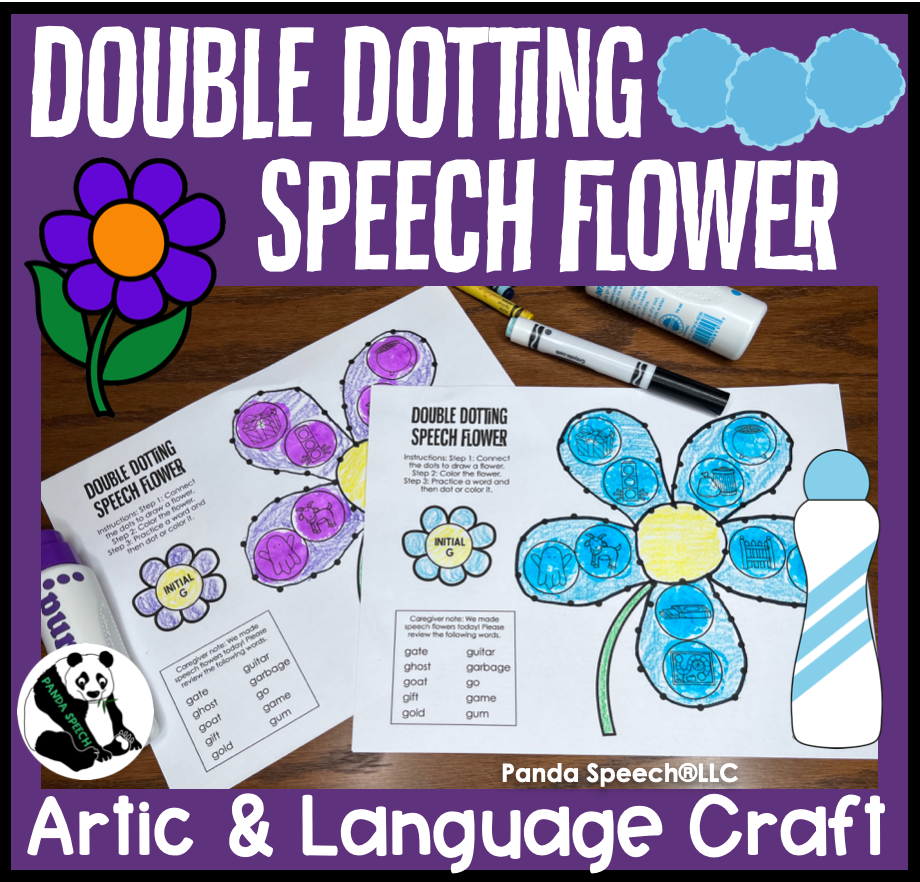 Double Dotting Speech Flower ~ A Speech Therapy Art Activity – Panda ...