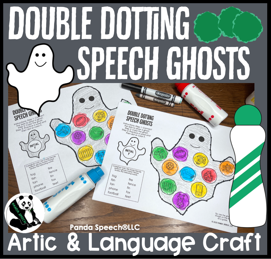 Double Dotting Speech Ghost ~ A Speech Therapy Art Activity – Panda ...