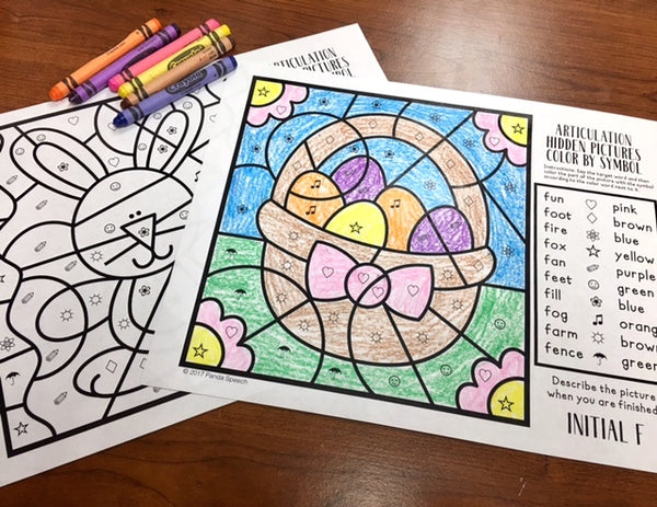 Color by Symbol Hidden Pictures - Easter ~ A Speech Therapy Articulati ...