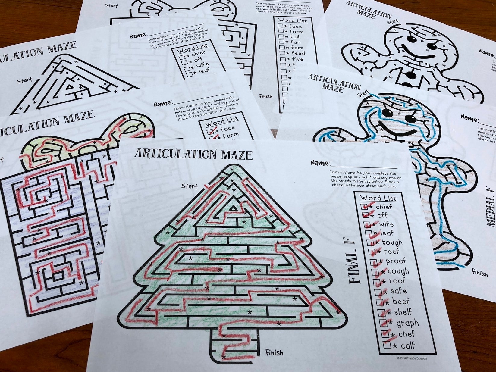 Jolly Articulation Mazes ~ No Prep Speech Therapy – Panda Speech LLC