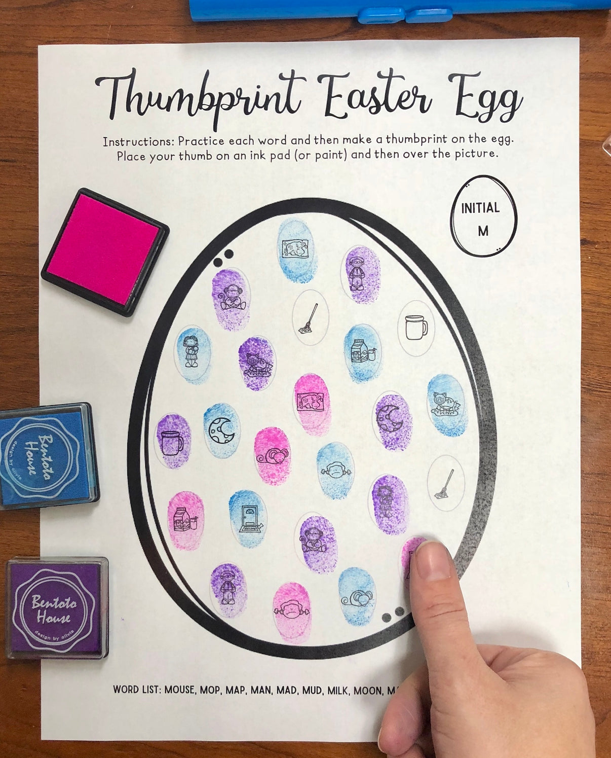 East Egg Thumbprints A Speech Therapy Craft Activity ~ Articulation Pr ...