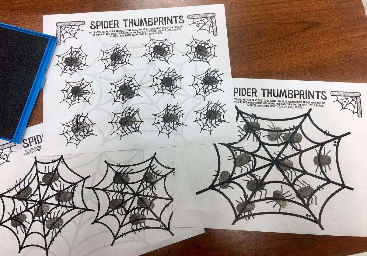 Spider Thumbprints A Speech Therapy Craft Activity ~ Articulation Prac ...