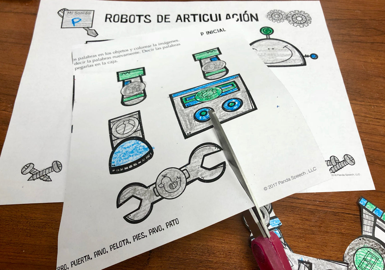 Robots de Articulación ~ Speech Therapy Cut & Paste Craft in Spanish ...