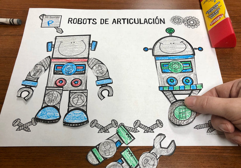 Robots de Articulación ~ Speech Therapy Cut & Paste Craft in Spanish ...