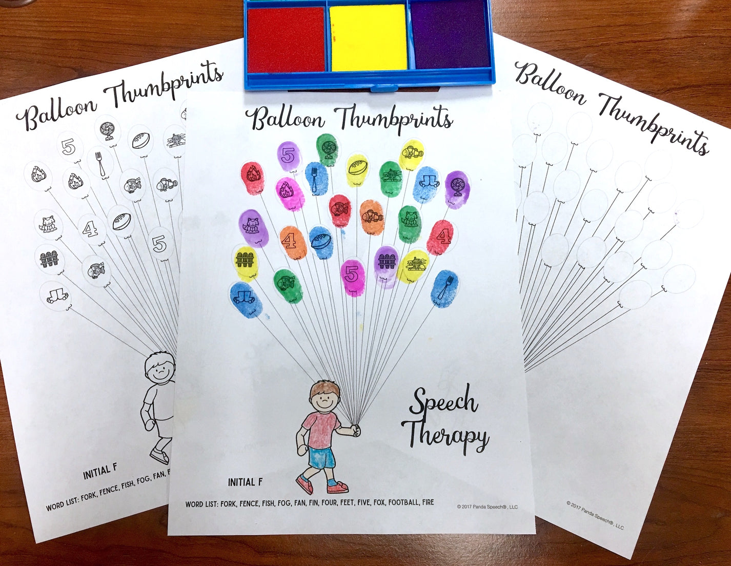 Balloon Thumbprints A Speech Therapy Craft Activity ~ Articulation Pra ...