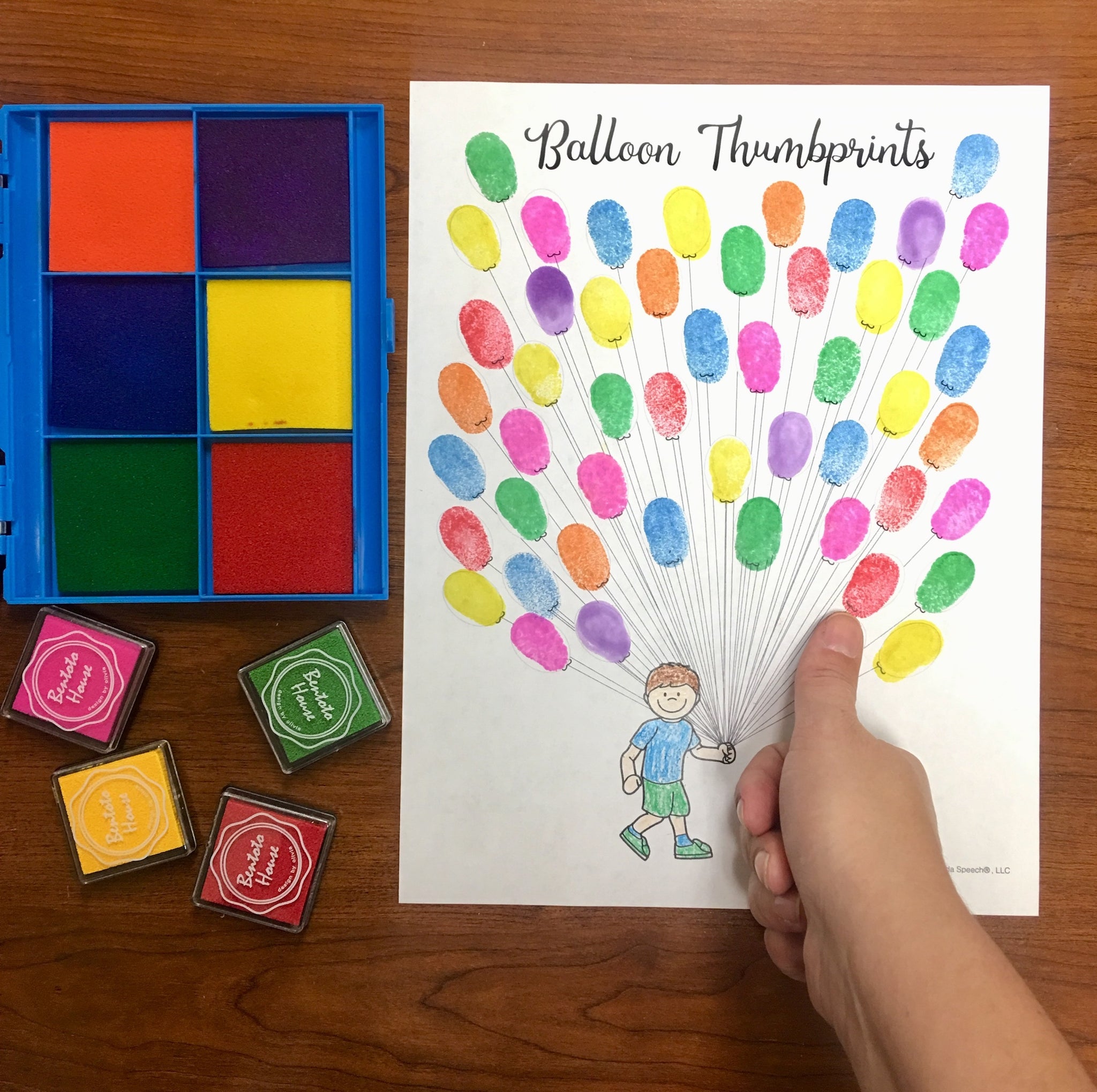 Balloon Thumbprints A Speech Therapy Craft Activity ~ Articulation Pra ...