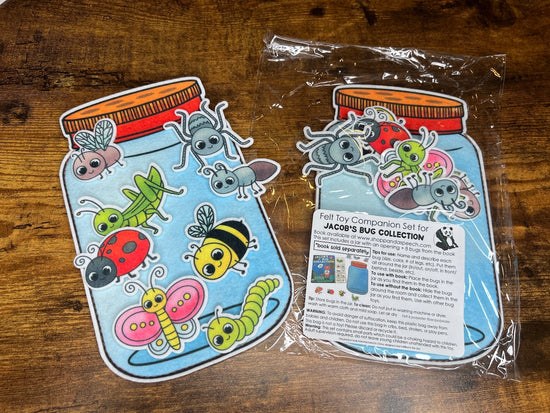 Felt Story Companion Set for Jacob's Bug Collection~ Felt bug jar and ...