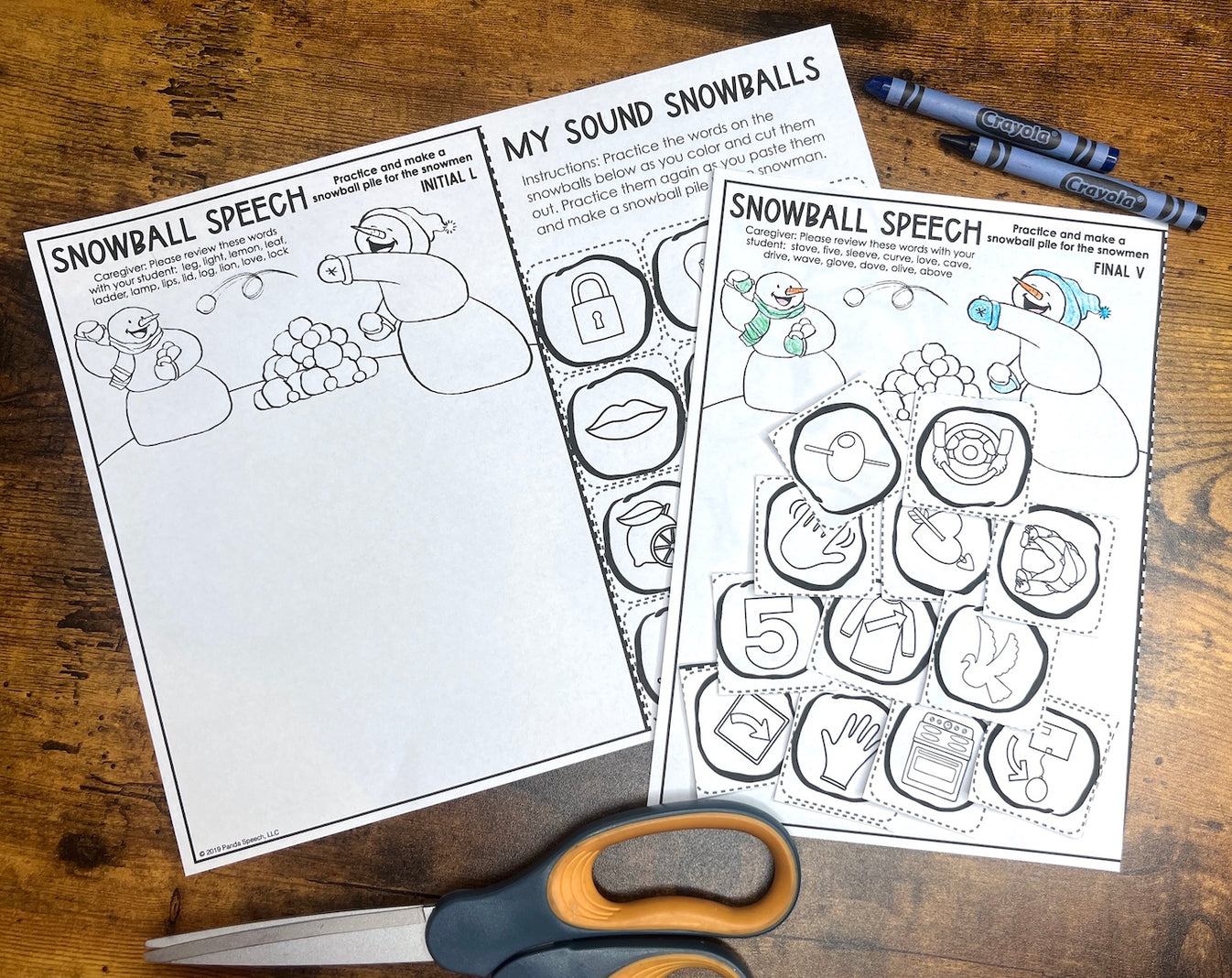 Speech Snowballs ~ One Page Articulation & Language Craft – Panda ...