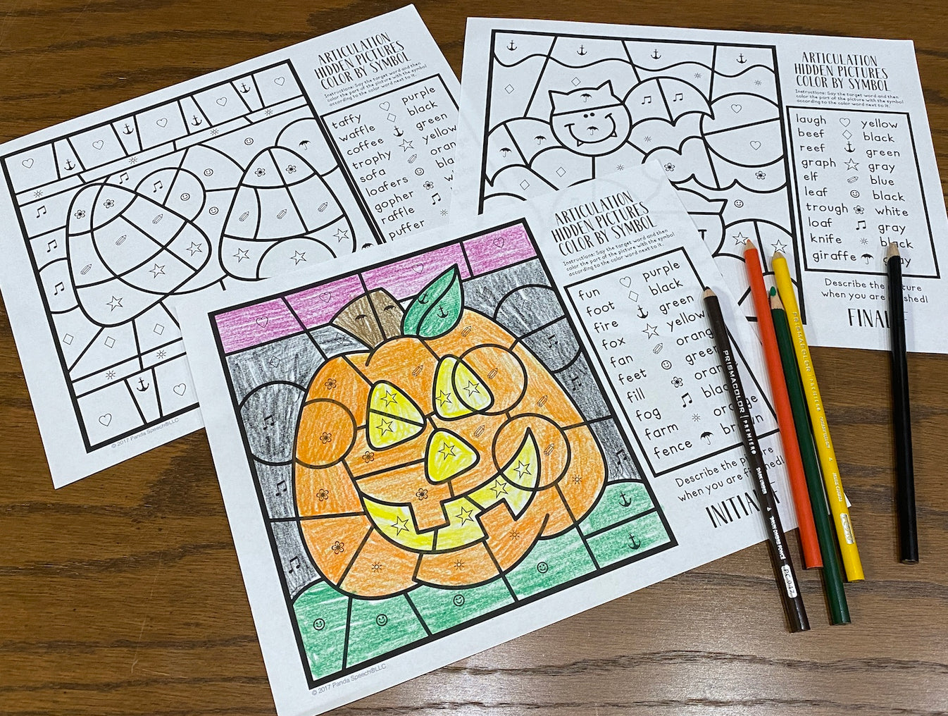 Color by Symbol Hidden Pictures - Halloween ~ A Speech Therapy Articul ...