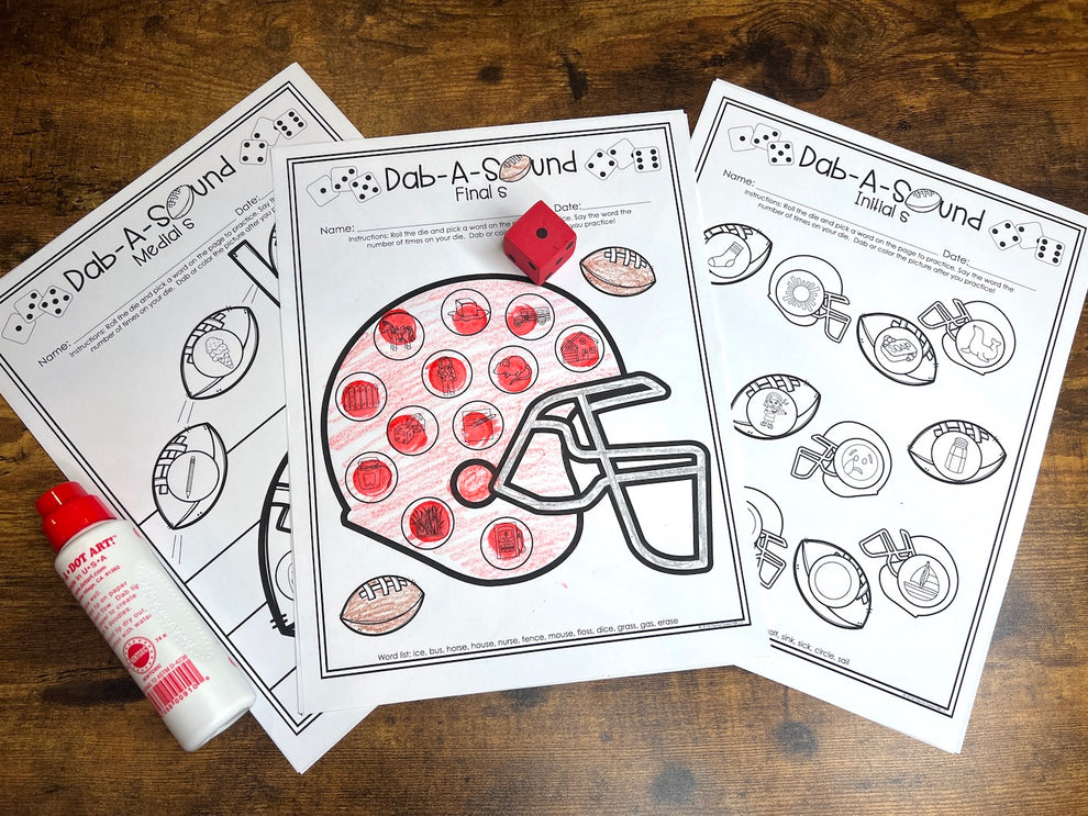 Dab a Sound Football Edition ~ Print & Go for Articulation Speech Ther ...