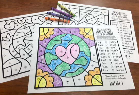 Color by Symbol Hidden Pictures - Earth Day ~ A Speech Therapy Articul ...