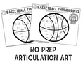 Basketball Thumbprints A Speech Therapy Craft Activity ~ Articulation ...