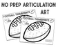 Football Thumbprints A Speech Therapy Craft Activity ~ Articulation Pr ...