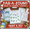 Dab a Sound Back to School Edition ~ Print & Go for Articulation Speec ...