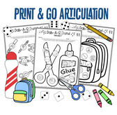 Dab a Sound Back to School Edition ~ Print & Go for Articulation Speec ...