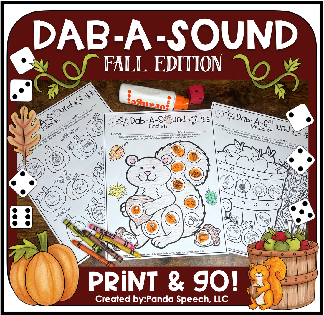 Dab a Sound Fall Edition ~ Print & Go for Articulation SpeechTherapy ...