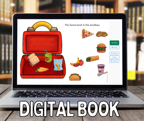 Jenna's Lunch DIGITAL BOOK (BOOM Card Book) – Panda Speech LLC