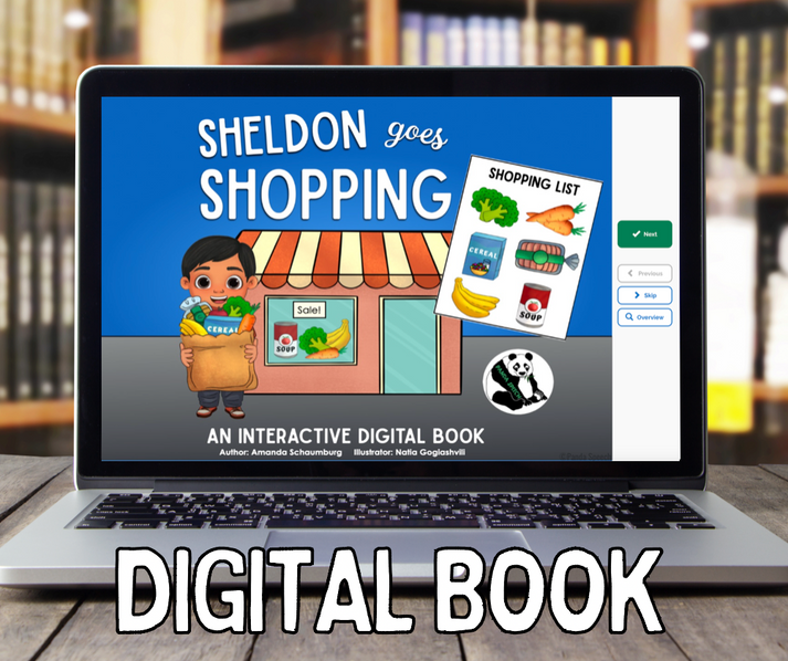Sheldon Goes Shopping DIGITAL BOOK (BOOM Card Book) – Panda Speech LLC