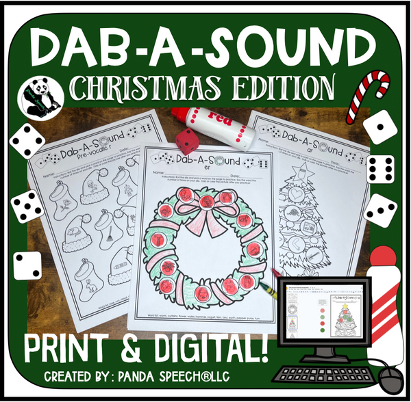 Dab a Sound Christmas Edition ~ Print & Go for Articulation Speech The ...