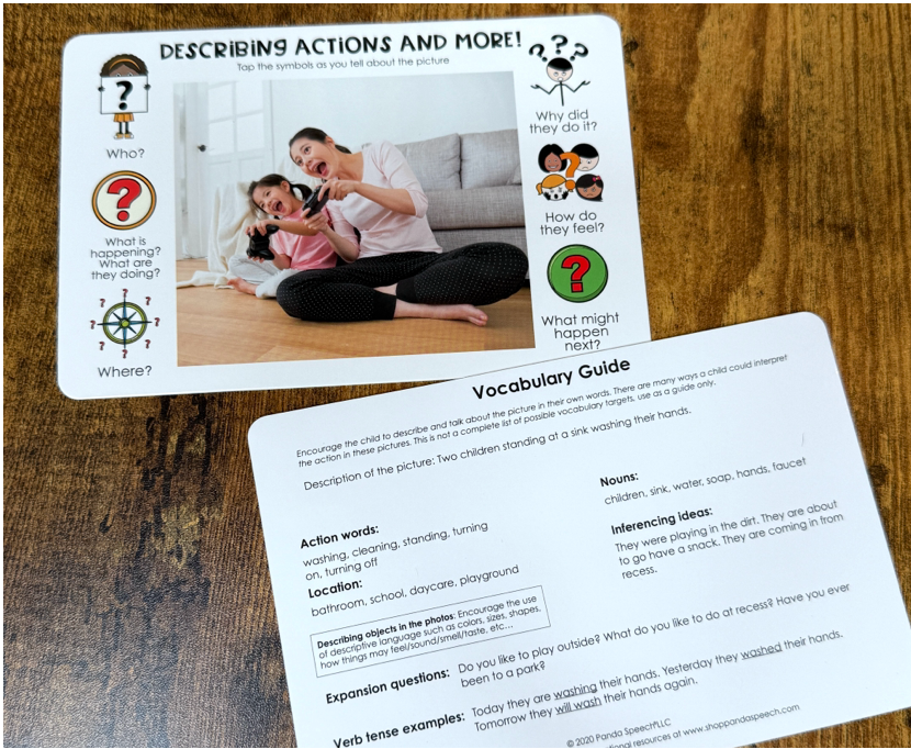 Real Photo Language Cards: Describing Actions & More (Physical Cards ...