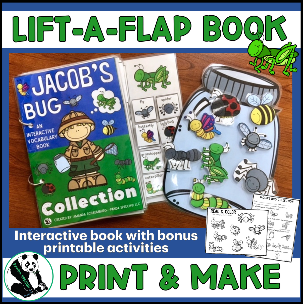 Jacob's Bug Collection Lift a Flap Book (Print & Make Book) – Panda ...