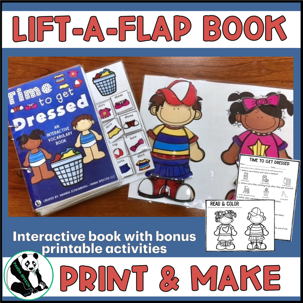 Time to Get Dressed! Lift a Flap Book (Print & Make Book) – Panda ...