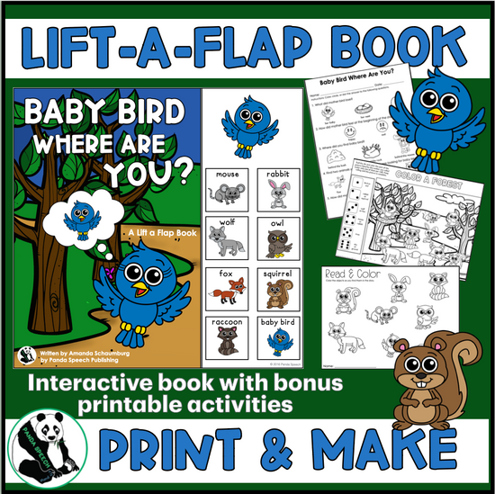 Baby Bird Where are You? LIft a Flap Book (Print & Make Book) – Panda ...