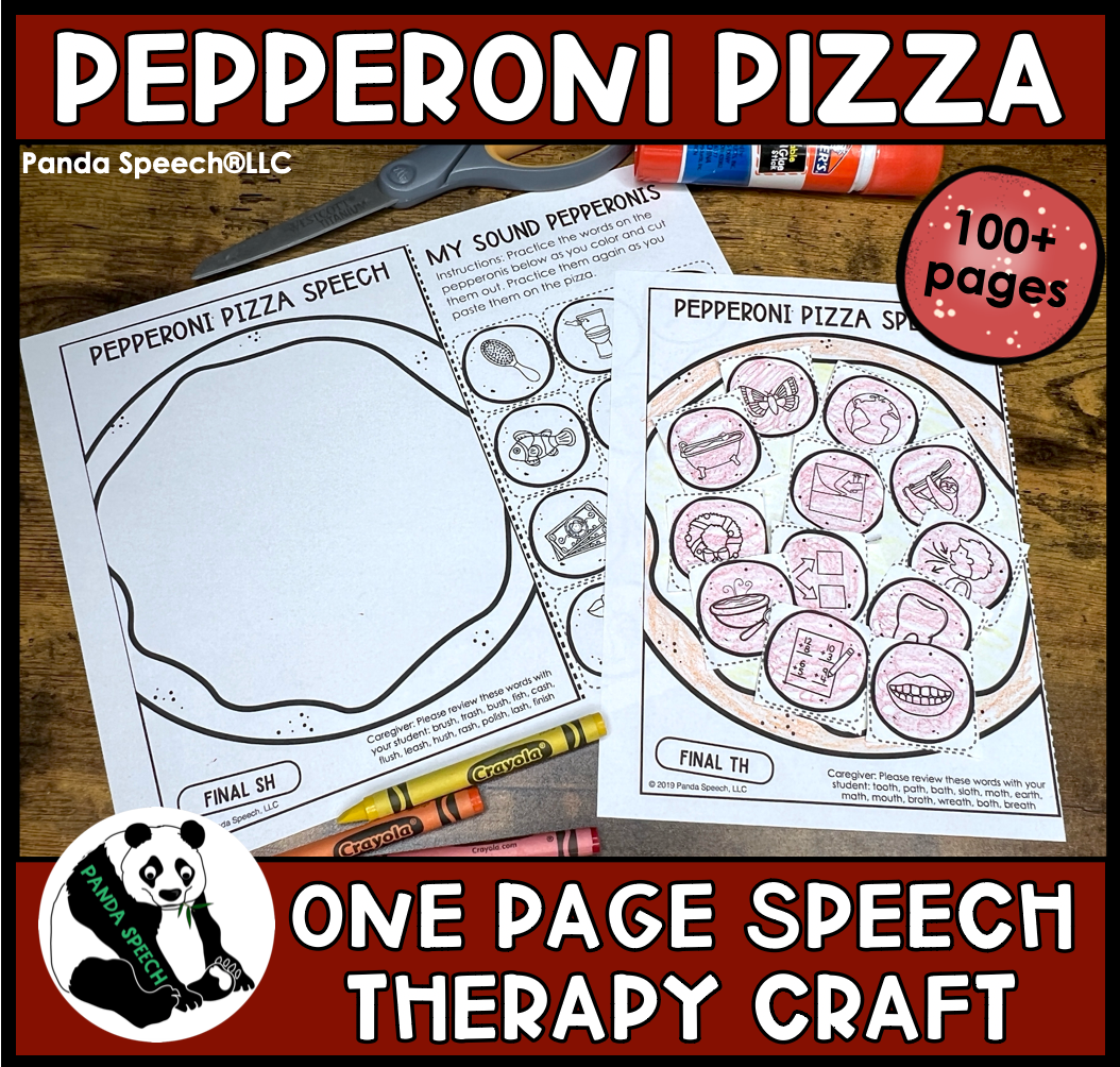 Pepperoni Pizza Speech ~ One Page Articulation & Language Craft – Panda ...