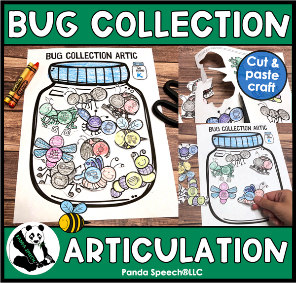 Articulation Bug Collection~ Speech Therapy Cut & Paste Craft – Panda ...