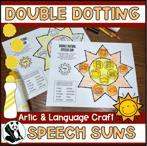 Double Dotting Speech Sun ~ A Speech Therapy Art Activity – Panda ...