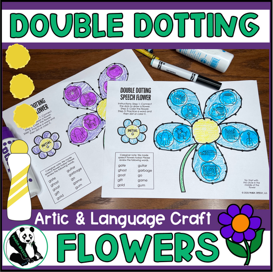 Double Dotting Speech Flower ~ A Speech Therapy Art Activity – Panda ...