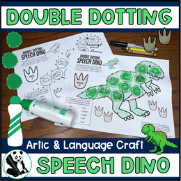 Double Dotting Speech Dinosaur ~ A Speech Therapy Art Activity – Panda ...