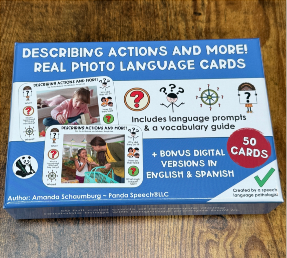 Real Photo Language Cards: Describing Actions & More (Physical Cards ...