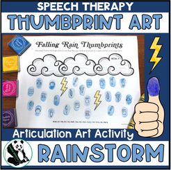 Rainstorm Thumbprints A Speech Therapy Craft Activity ~ Articulation P ...