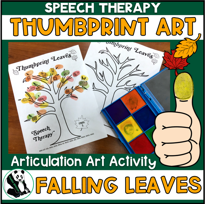 Falling Leaves Thumbprints A Speech Therapy Craft Activity ~ Articulat ...