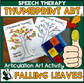 Falling Leaves Thumbprints A Speech Therapy Craft Activity ~ Articulat ...