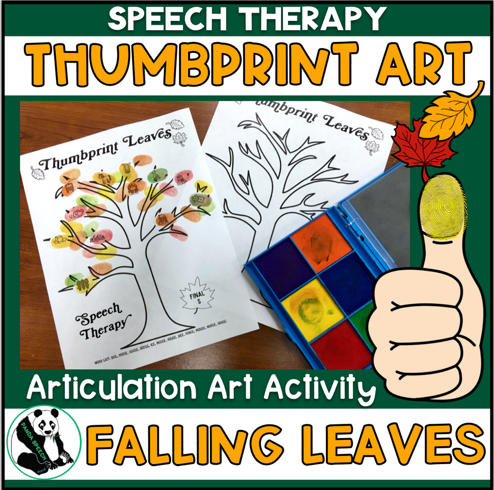 Falling Leaves Thumbprints A Speech Therapy Craft Activity ~ Articulat ...