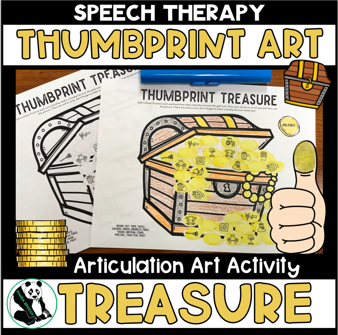 Treasure Thumbprints A Speech Therapy Craft Activity ~ Articulation Pr ...