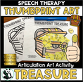 Treasure Thumbprints A Speech Therapy Craft Activity ~ Articulation Pr ...