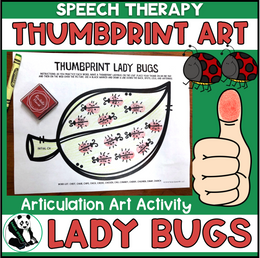 Lady Bug Thumbprints A Speech Therapy Craft Activity ~ Articulation Pr ...