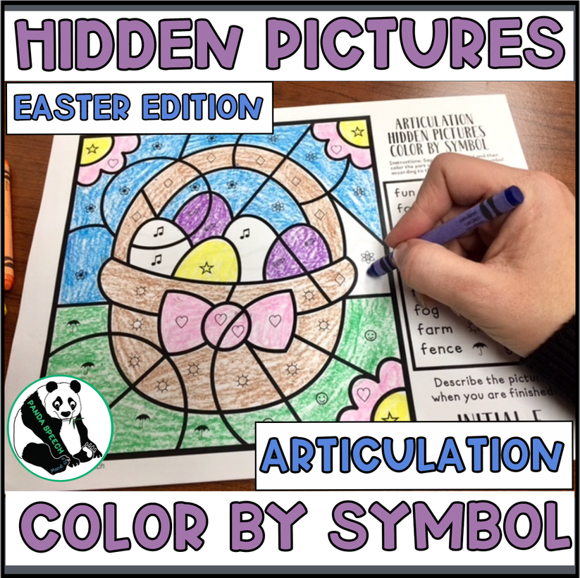 Color by Symbol Hidden Pictures - Easter ~ A Speech Therapy Articulati ...
