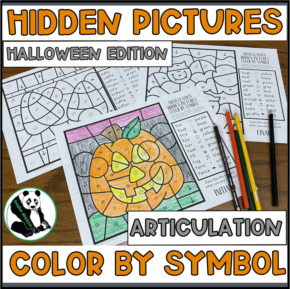 Color by Symbol Hidden Pictures - Halloween ~ A Speech Therapy Articul ...
