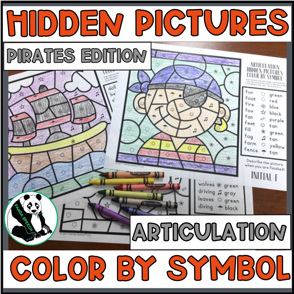 Color by Symbol Hidden Pictures - Pirates ~ A Speech Therapy Articulat ...