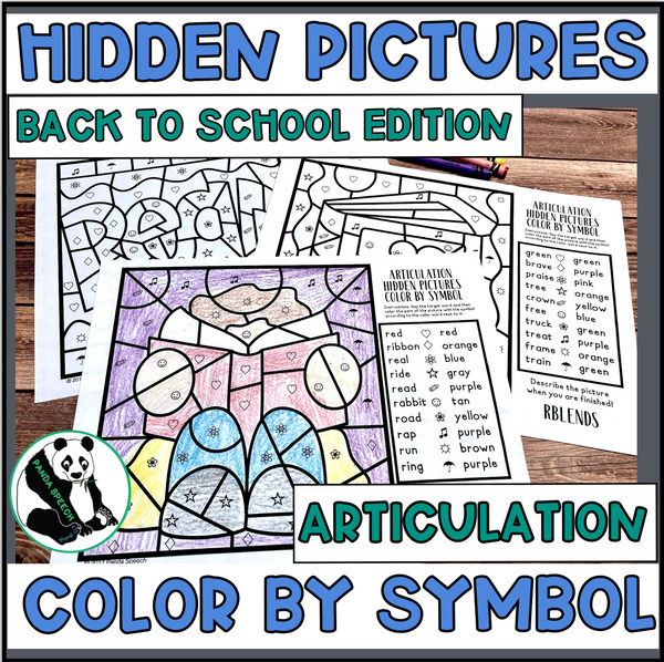 Color by Symbol Hidden Pictures - Back to School ~ A Speech Therapy Ar ...