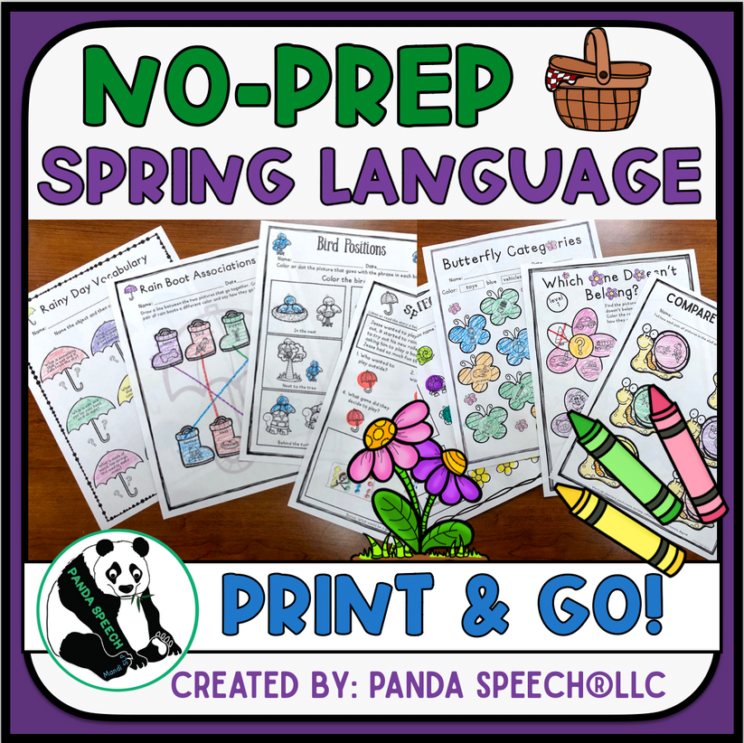 Spring No Prep Language Pack (Huge pack!) – Panda Speech LLC